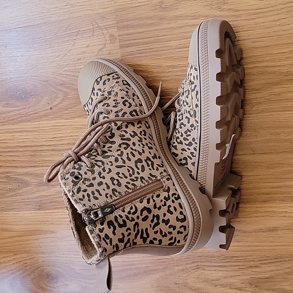 Skechers | Shoes | New Leopard Combat Boots | Poshmark